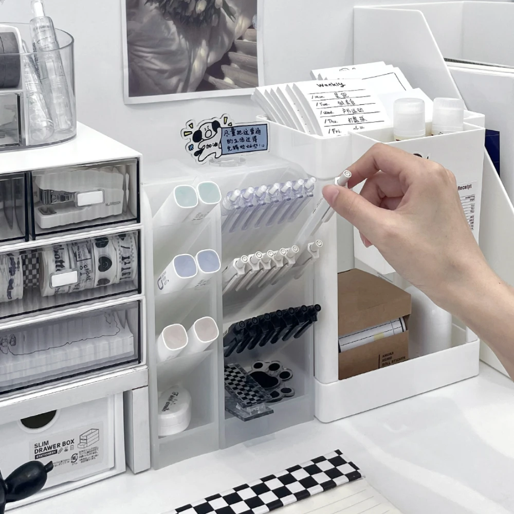 Transparent Organizer Stationery | Organization Storage Transparent ...