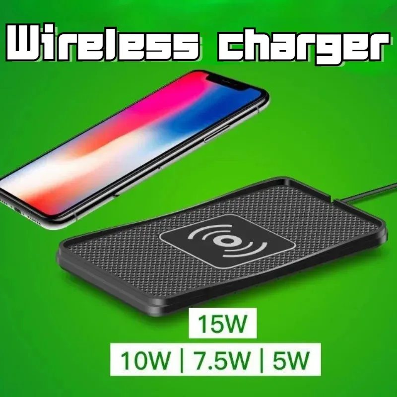 15W-Car-Wireless-Charger-Anti-slip-Charging-Pad-Mobile-Phone-Universal ...
