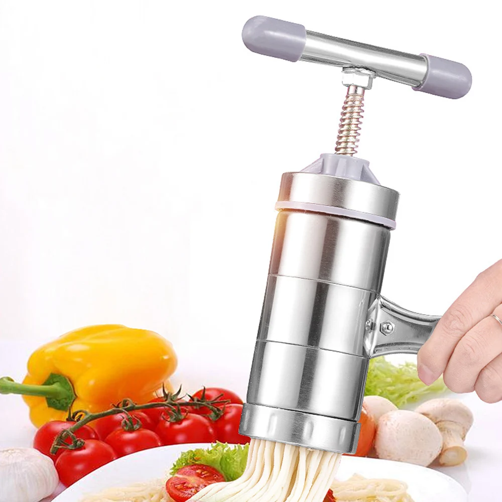 Manual-Press-Noodle-Maker-Handheld-Pasta-Maker-Machine-Stainless-Steel ...