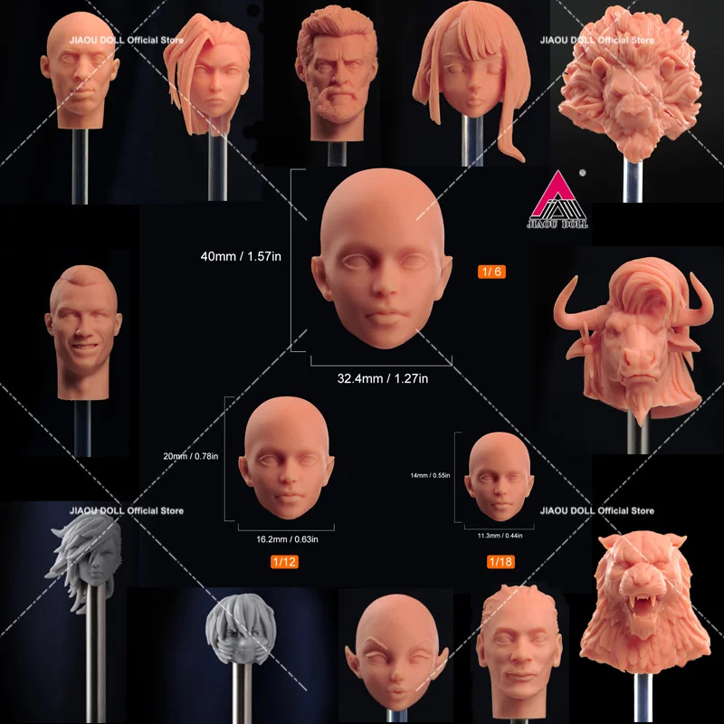 1-6-1-12-1-18-Scale-Unpainted-Head-Sculpt-Anime-Game-Movie-Character ...