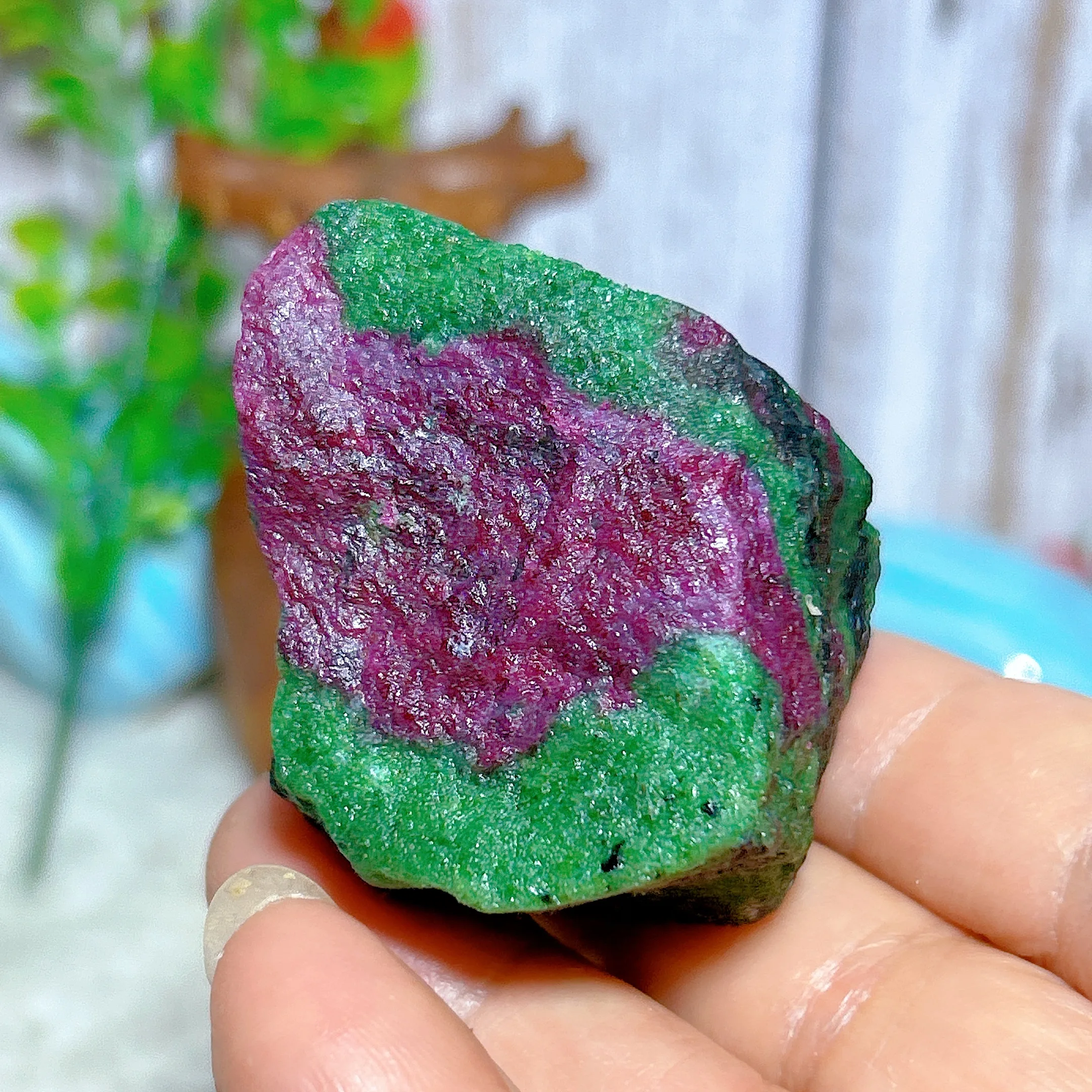 Healing-Natural-Crystal-Ruby-Zoisite-Specimen-Raw-UV-Light-Effect ...