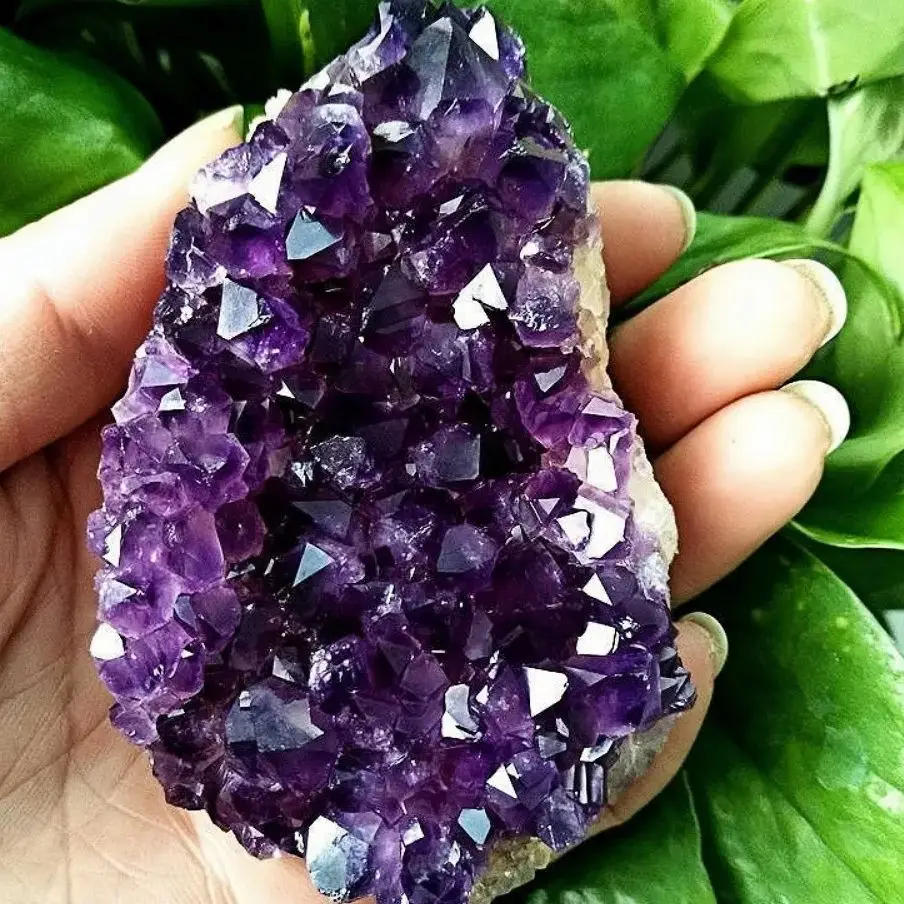 Natural-Amethyst-ore-raw-stone-Purple-Crystals-Cluster-Druzy-Geode ...