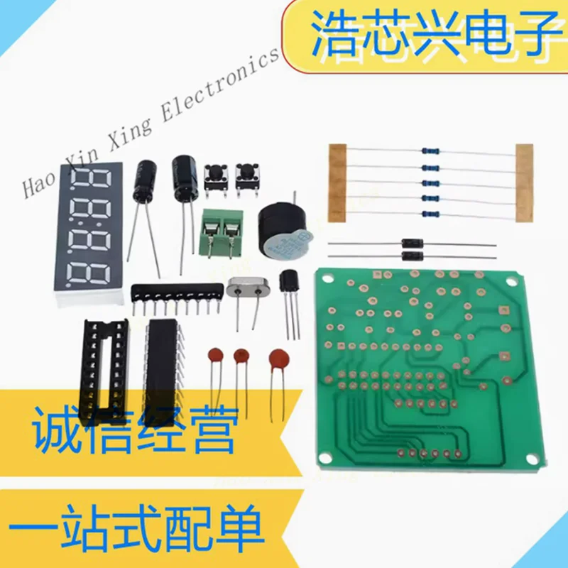 Electronic-Clock-DIY-KIT-LED-The-4-Digit-Electronic-Clock-Is-Compatible ...