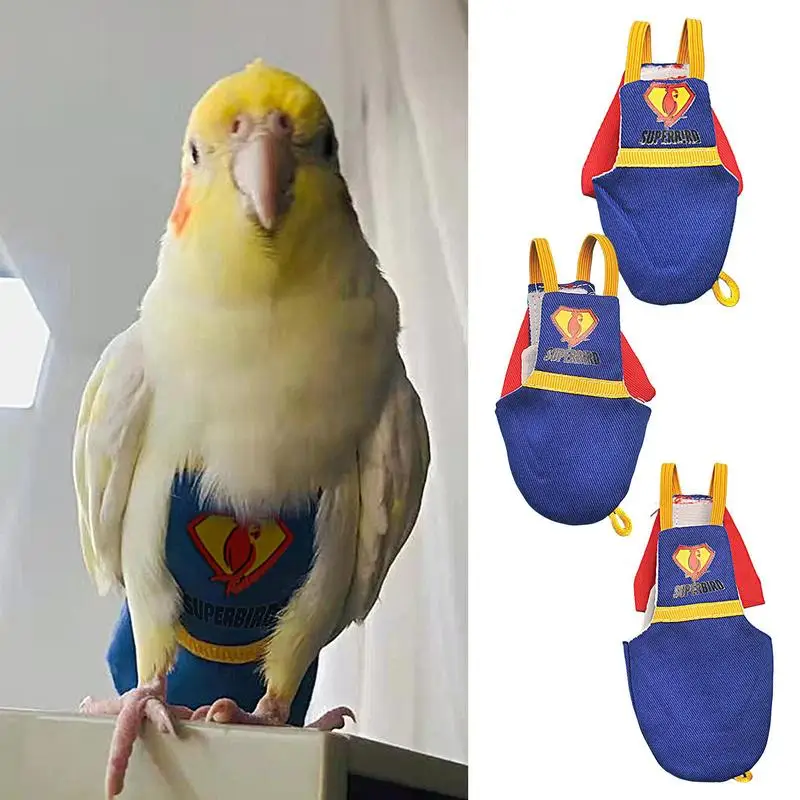 Parrot-Diaper-Washable-Harness-Bird-Flight-Suit-Adjustable-Pigeon ...