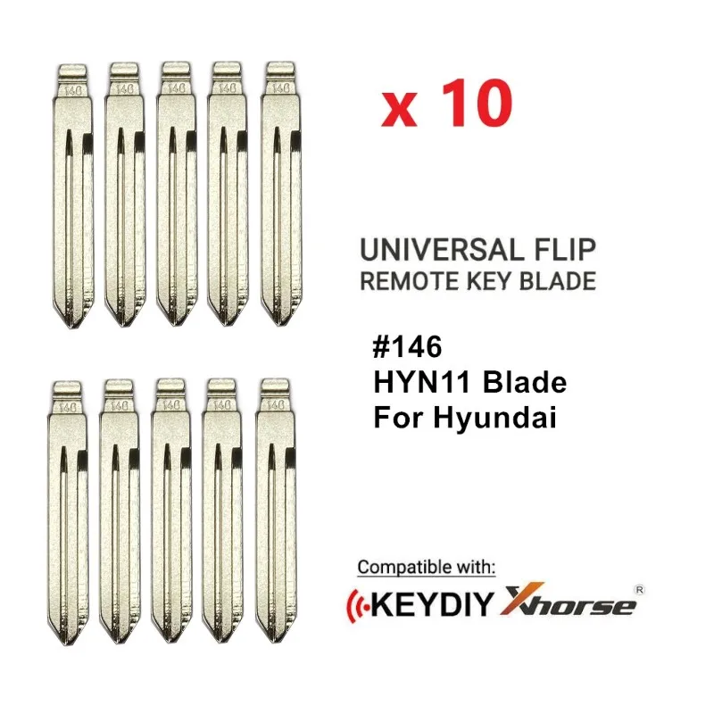 10pcs-146-LISHI-HYN11-Metal-Blank-Uncut-Flip-KD-VVDI-Remote-Key-Blade ...
