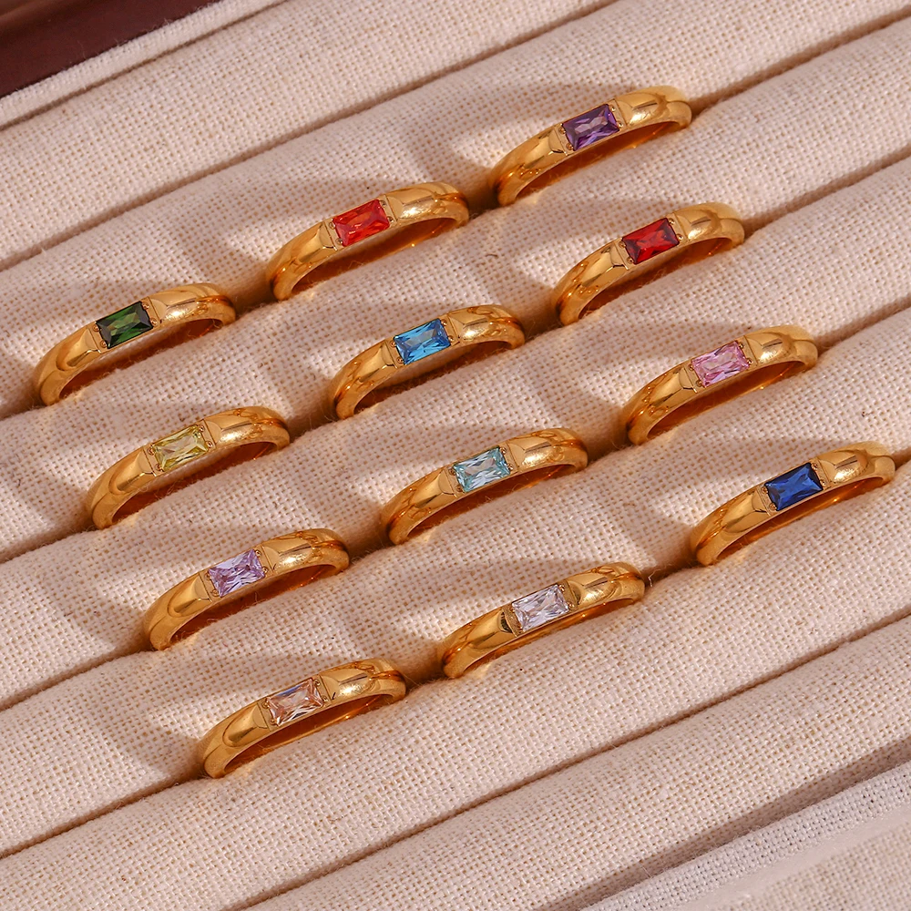 18K-Gold-Plated-Shiny-12-Colors-Birthstone-Ring-Stainless-Steel-Gold ...