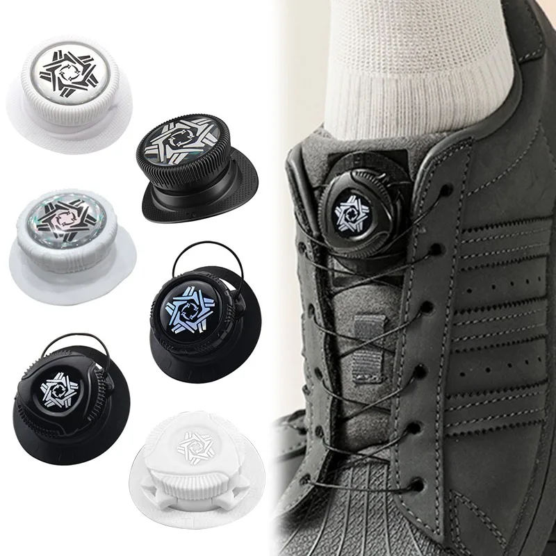 New-Rotating-Metal-Wire-Swivel-Automatic-Buckle-Rope-Sneaker-Shoelaces ...