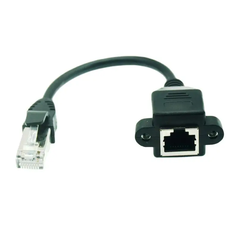15cm-30cm-60cm-Extension-Network-LAN-Screw-RJ45-Cable-Panel-Male-To ...