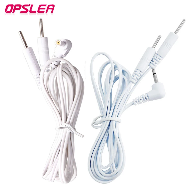 2 Way 2.35mm 2.5mm Head Electrode Lead Wire Cable for Tens Unit ...