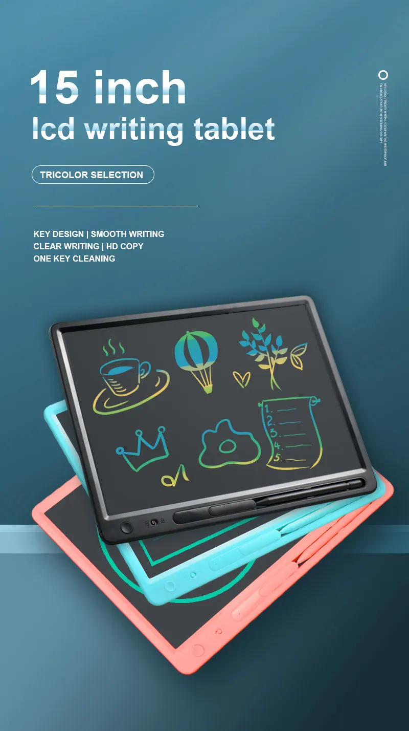 Tablettes Graphiques,Grand écran LCD de 15 pouces,tablette d'écriture ...