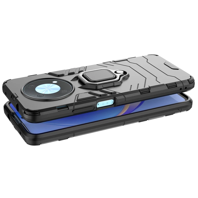 For Huawei Nova Y90 Case Armor PC Magnetic Suction Stand Full Cover For ...