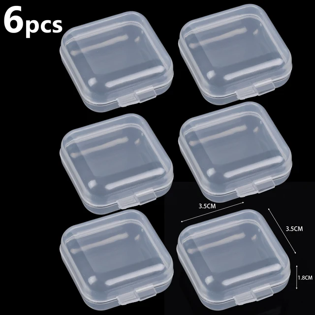6x Large and Small Size Clear Plastic Storage Box Containers with Lids ...