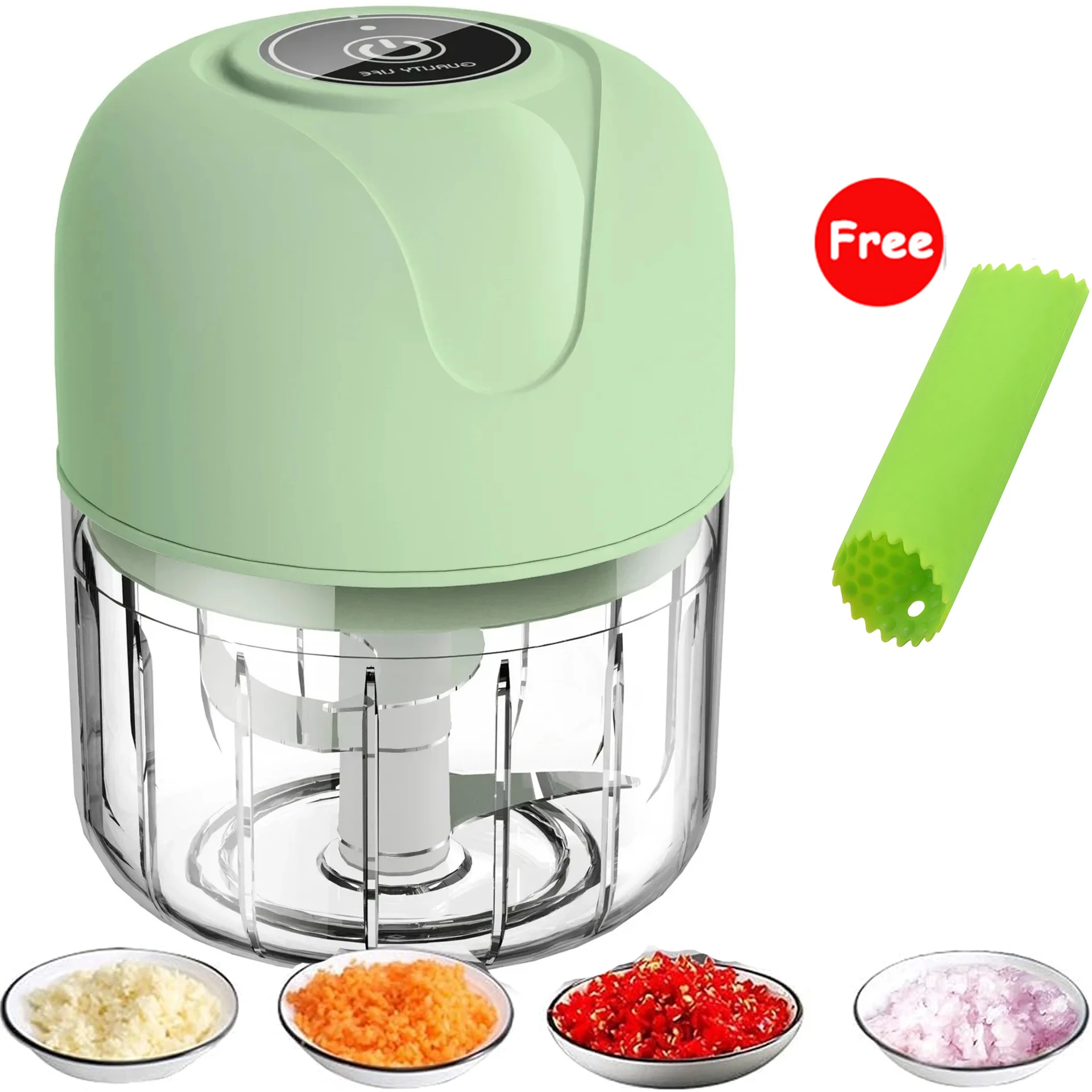Electric Mini Garlic Chopper Portable USB Vegetable Chopper Onion ...