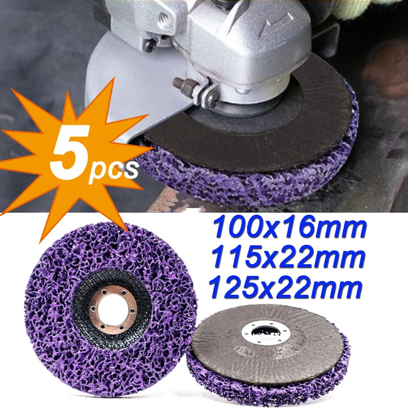 5Pcs-100-115-125mm-Coral-Disc-Poly-Strip-Disc-Grinder-Strip-Disc ...