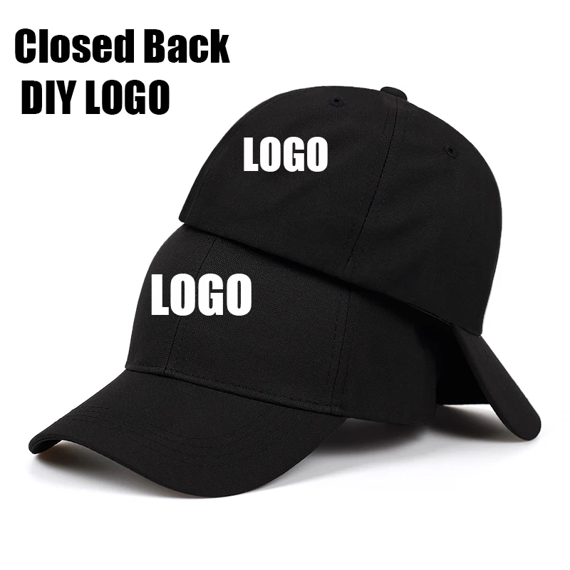 Custom-Logo-Full-Closed-Fitted-Cap-Hat-New-York-Size-Plus-Large-Trucker ...