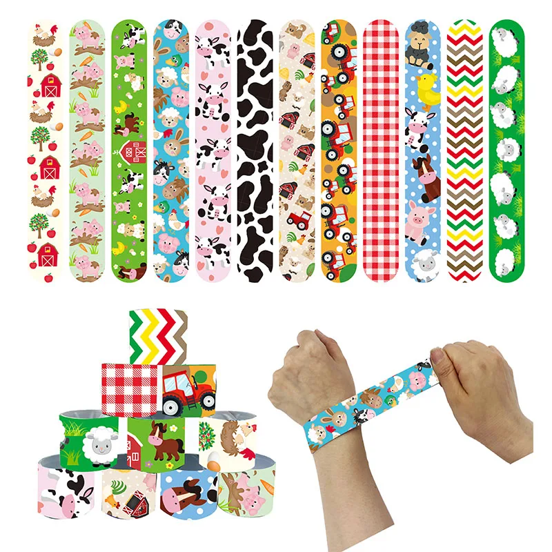 Farm Animals Slap Bracelets Farm Party Gifts Cartoon Animals Chicken ...