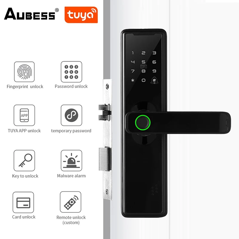 Tuya Bluetooth Electronic Smart Door Lock With Biometric Fingerprint ...