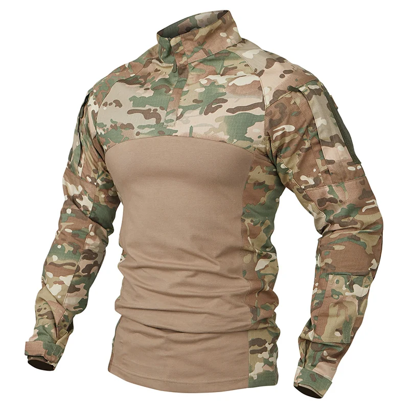 Ripstop-Camouflage-Tactical-Shirt-Men-Camo-Long-Sleeve-Army-Combat-Shirts-SWAT-Multi-Pocket ...