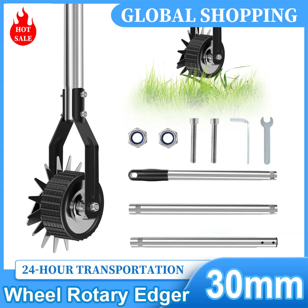 Wheel-Rotary-Edger-Manual-Lawn-Edger-with-3-4-Sections-Stainless-Steel ...