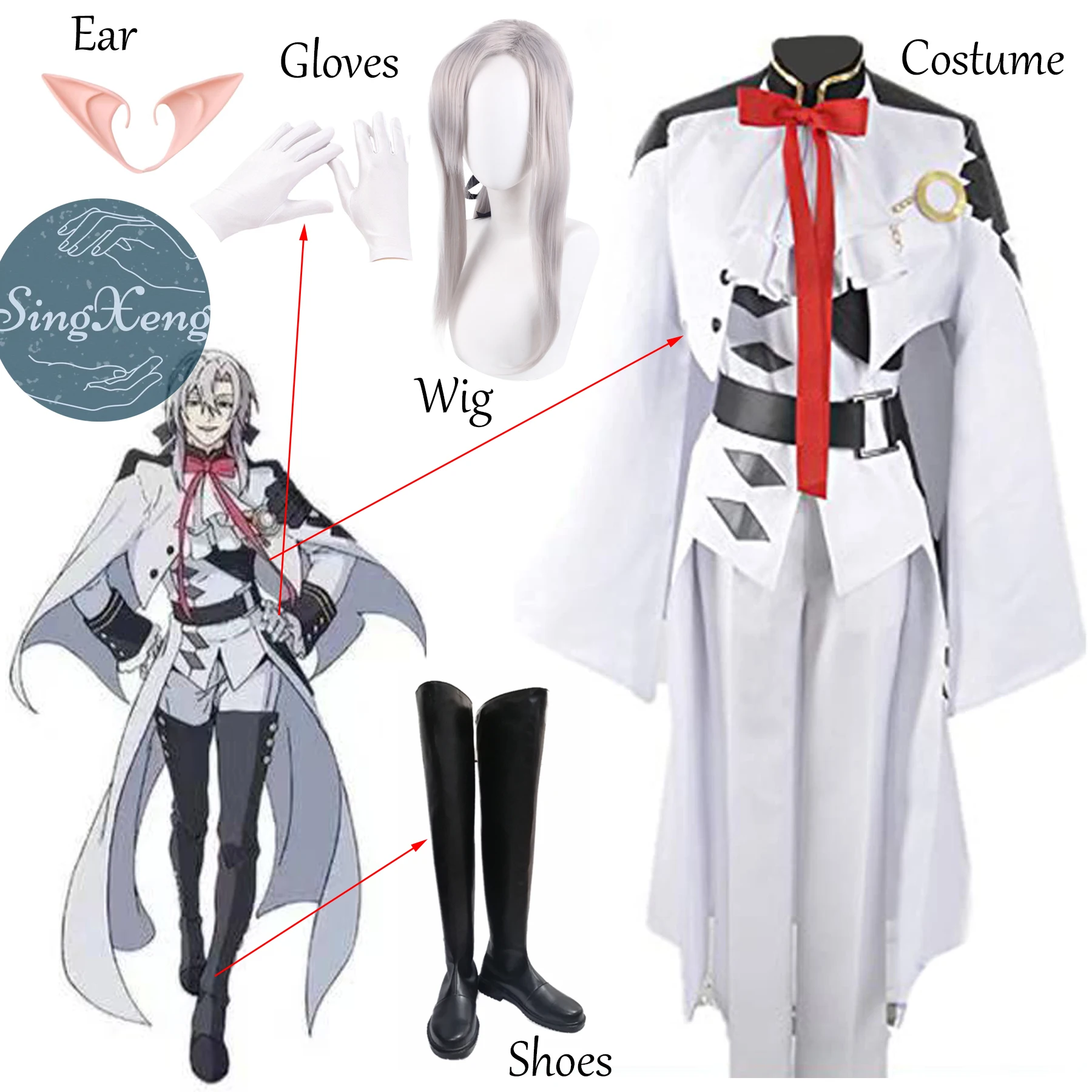 SingXeng-disfraz-de-Anime-Seraph-of-the-end-Ferid-Bathory-uniforme-con ...