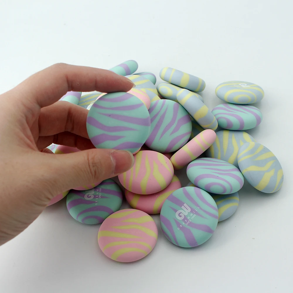 Cute round multicolored eraser, durable and easy to erase, perfect for ...