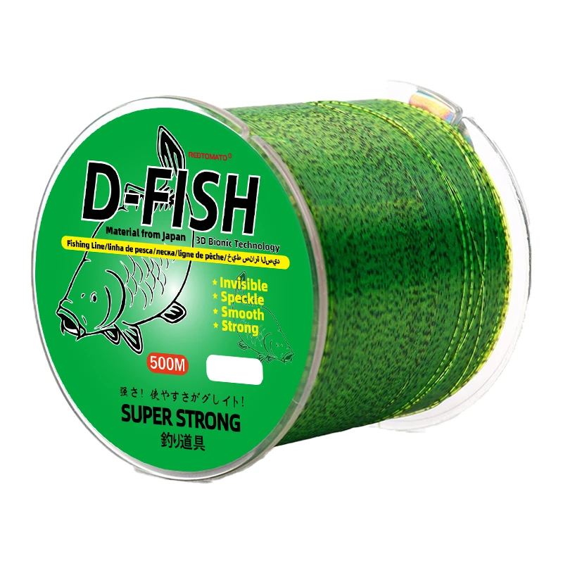 500M 3D Bionics Spotted Fishing Line Green Invisible Wear-Resistant ...