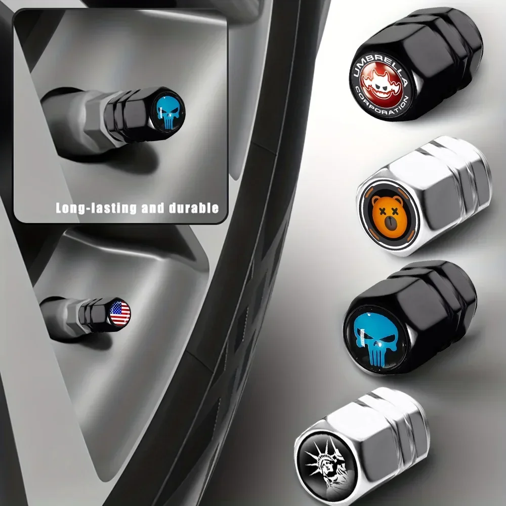 Aluminum-Car-Tire-Valve-Stem-Caps-Wheel-Nipple-Cover-Air-Caps-Cover ...