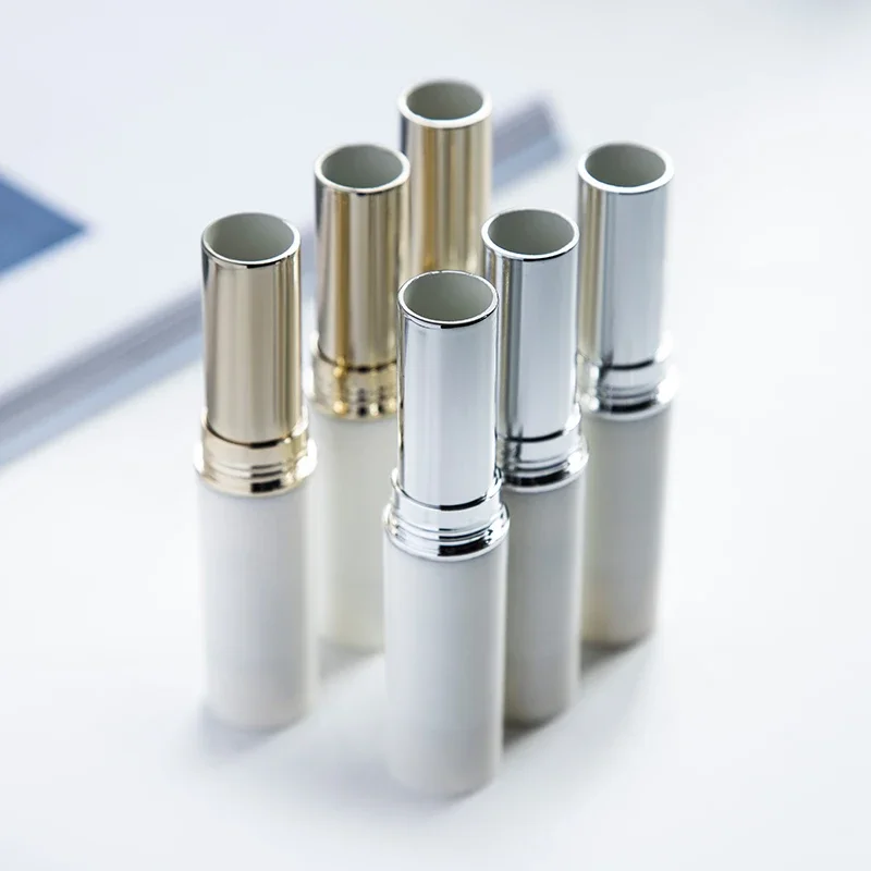 10-200pcs-White-Gold-Silver-Round-Direct-Hot-Filling-Lipstick-Tube-Lip ...