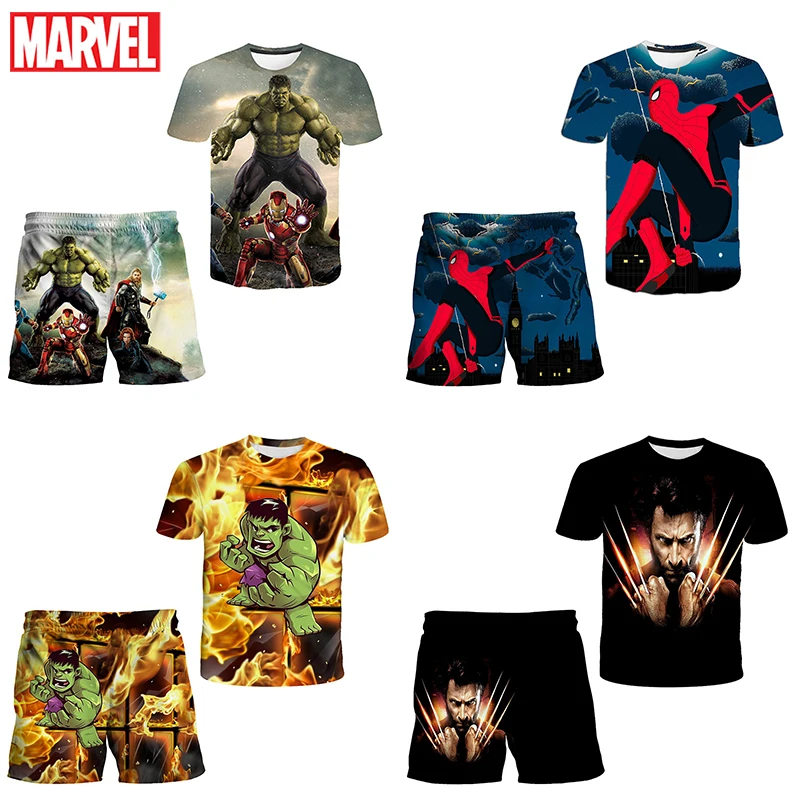 Marvel-Anime-Spiderman-Shorts-Kids-Casual-Pants-Boys-Cartoon-Hulk ...