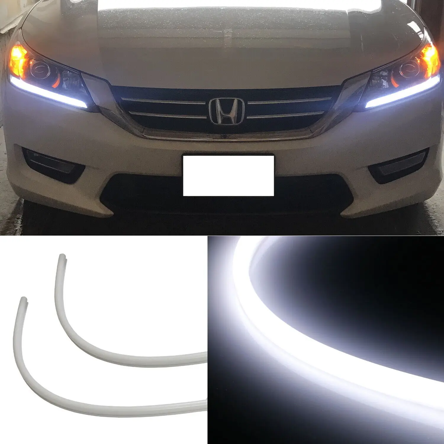 Evenly Illuminating 6000K White LED Strip DRL Lights Kit For 2013 2014 ...
