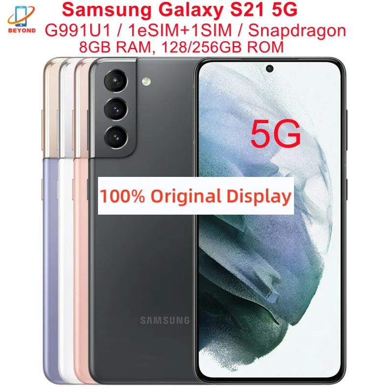 Samsung-Galaxy-S21-5G-G991U1-6-2-ROM-128-256GB-RAM-8GB-Snapdragon-NFC ...