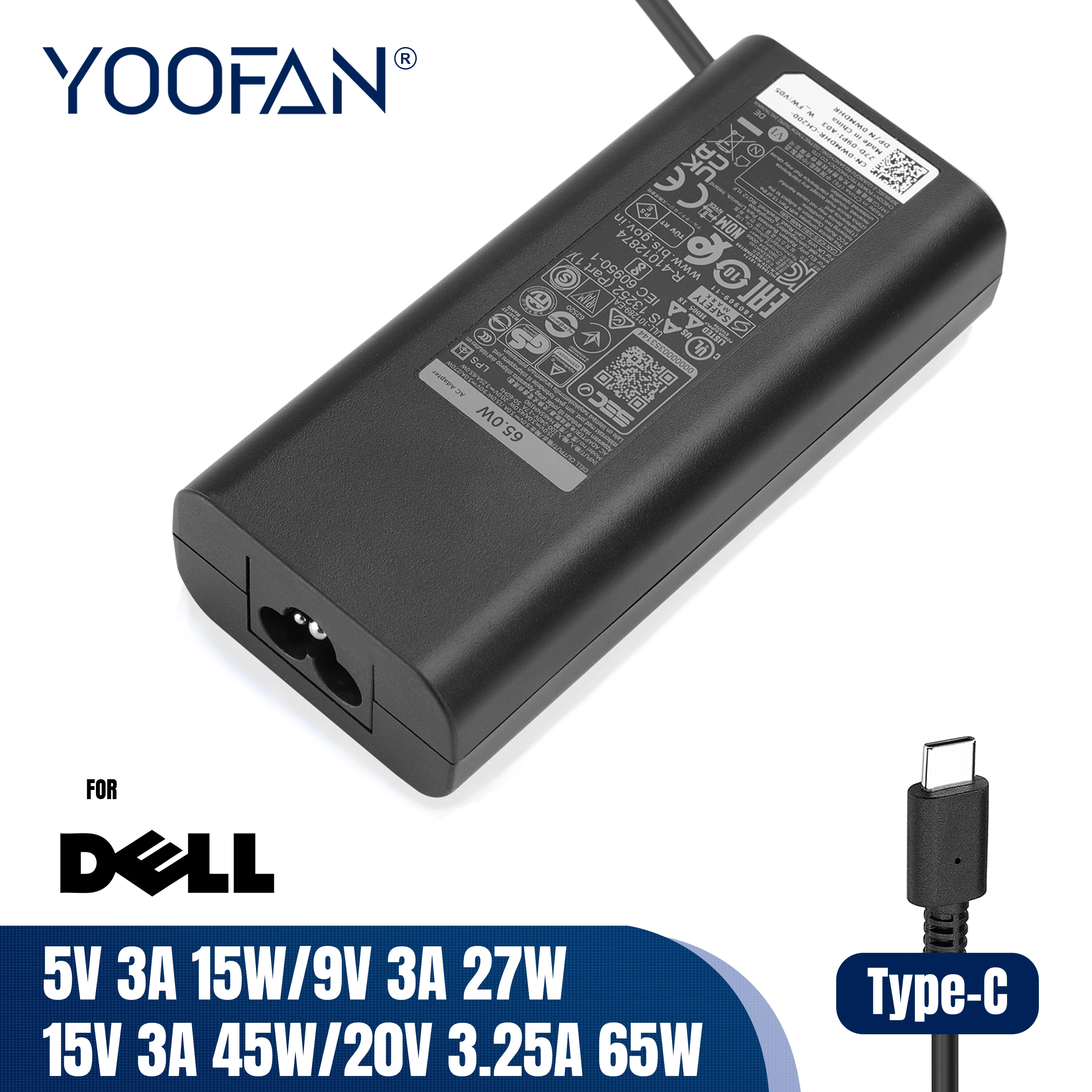 Laptop-Charger-65W-20V-3-25A-Type-C-Adapter-Charger-LA65NM190-LPS-For ...