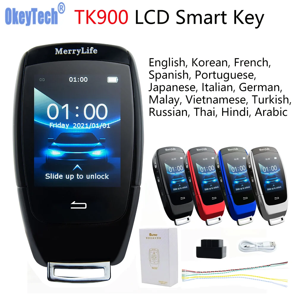 New Style Tk900 Keyless Modified Smart Remote Key With Lcd Screen For ...