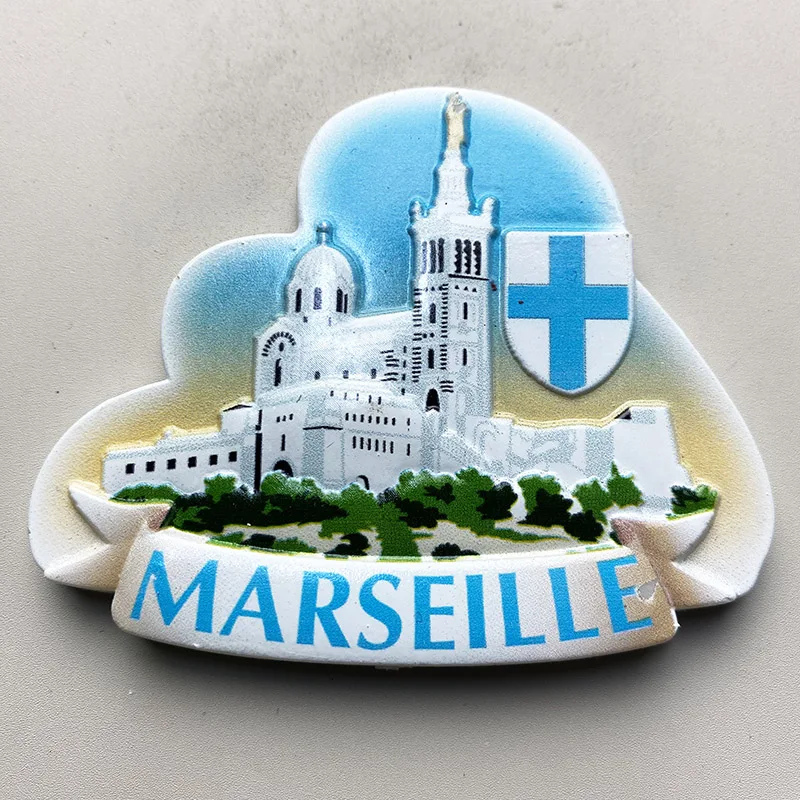 Marseille, France tourist attractions souvenirs, 3D refrigerator ...