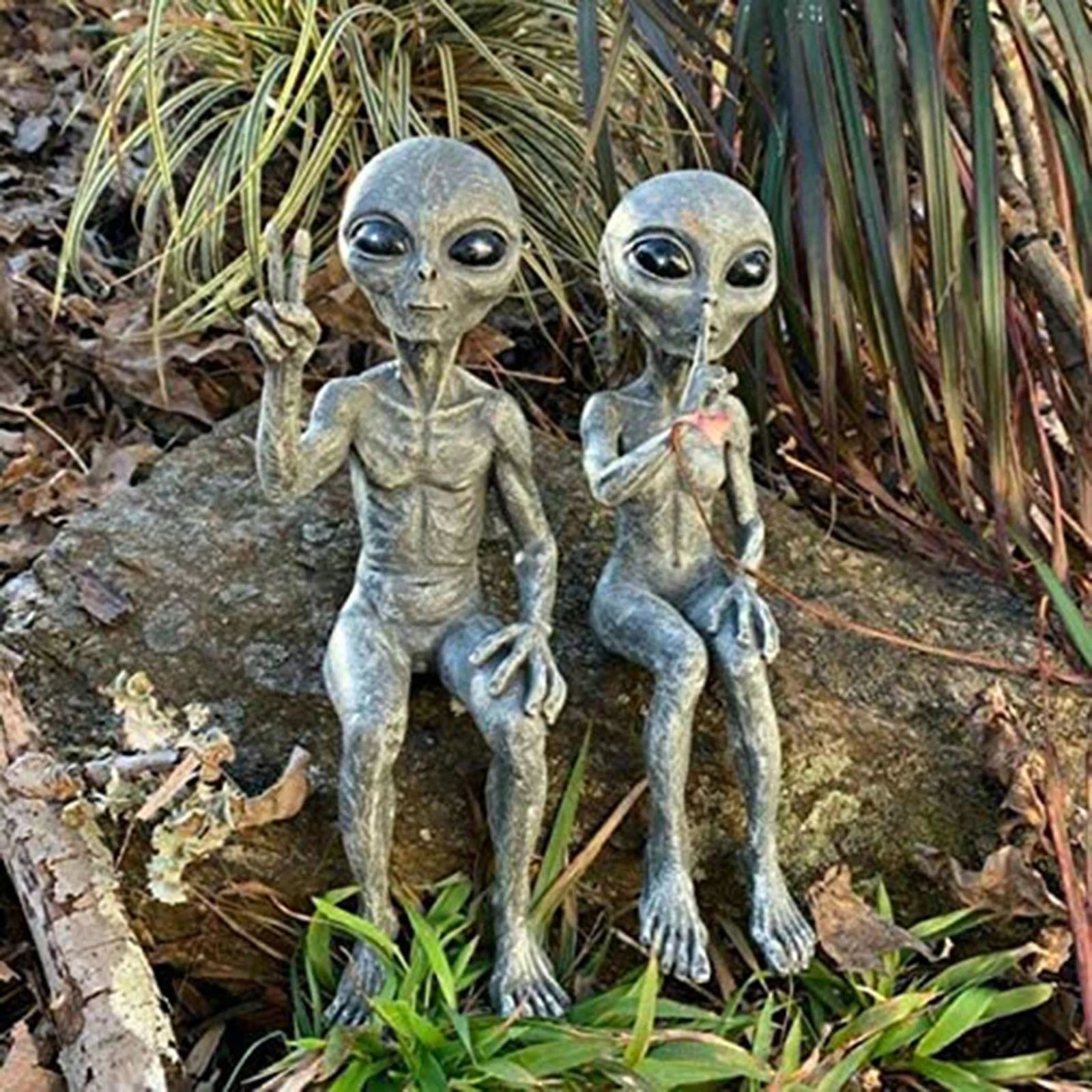 Weltraum-Alien-Statue-Marsianer-Garten-Figurine-Set-Garten-Dekoration ...