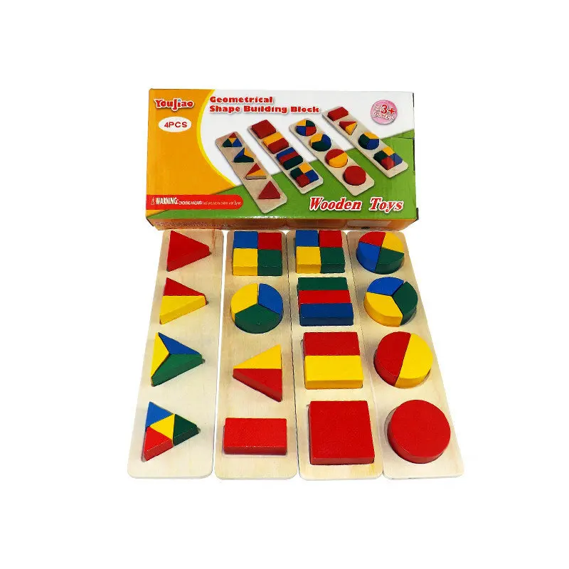 Geometric-Solids-Jigsaw-4-Set-Children-s-Montessori-Educational-Shape ...