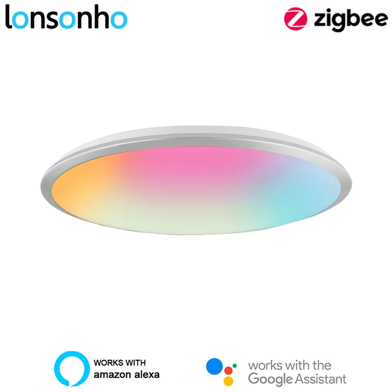 Lonsonho Zigbee 3.0 Smart Led Ceiling Lamps Lights 24W RGBCCT Light ...