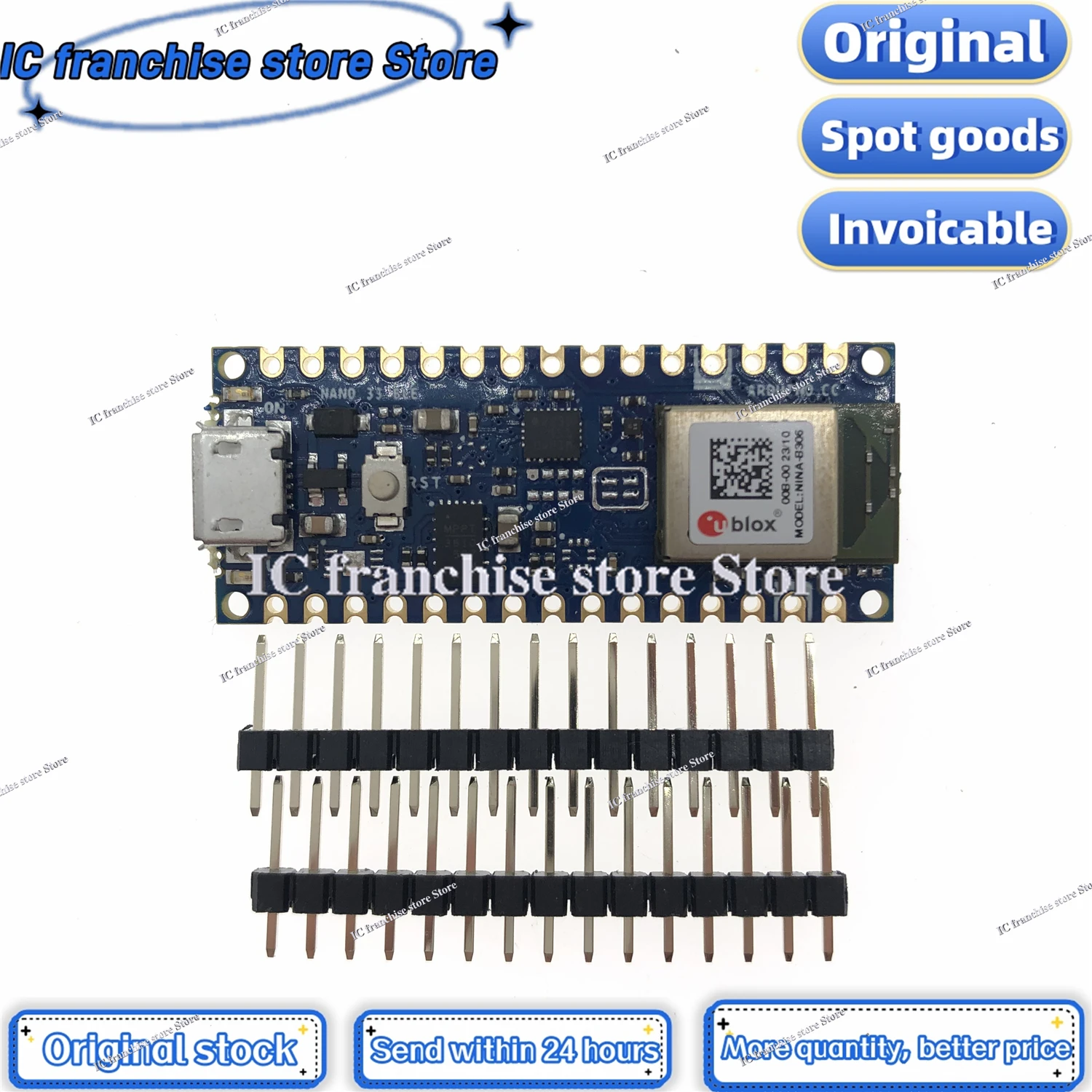 1PCS-LOT-Arduino-Nano-33-BLE-ABX00030-Bluetooth-LSM9DS1-100-Original ...