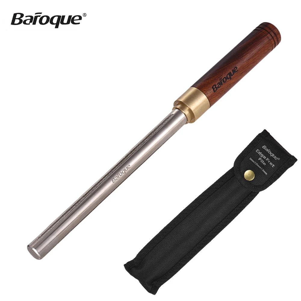 Baroque Guitar Fret File Dressing Metal File with 3 Size Edges Wooden ...