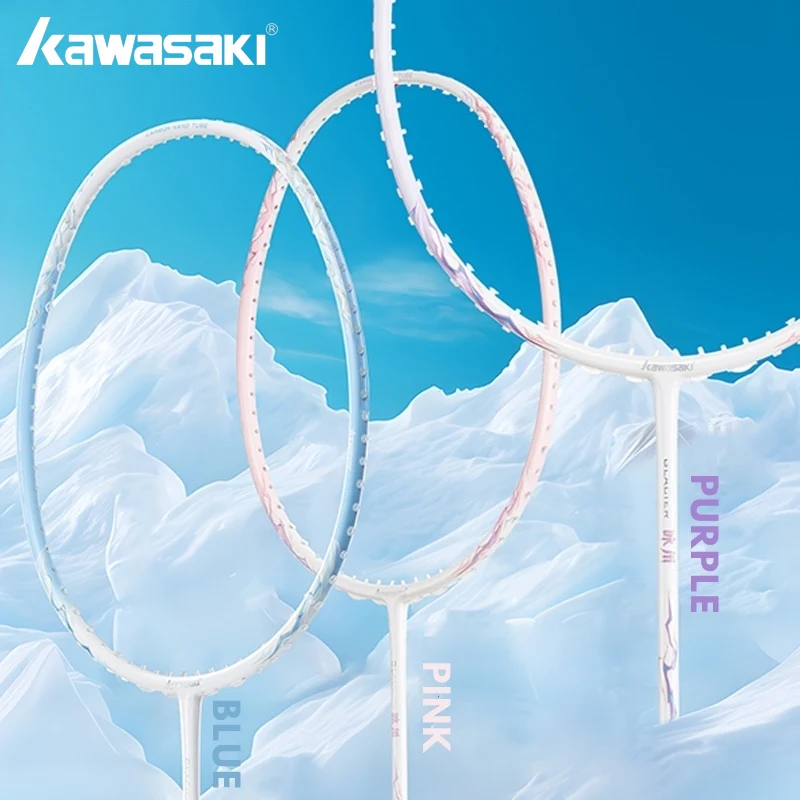 Kawasaki GLACIER 5U Badminton Racket Highly Elastic Carbon Fibre Super ...