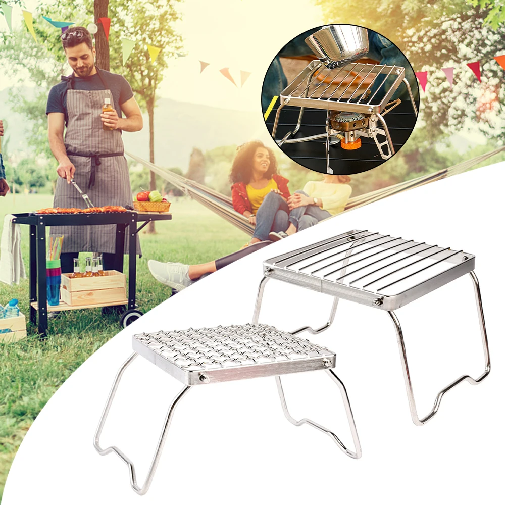 Portable-BBQ-Grill-Stainless-Steel-Barbecue-Rack-Camping-Grill-Grate ...