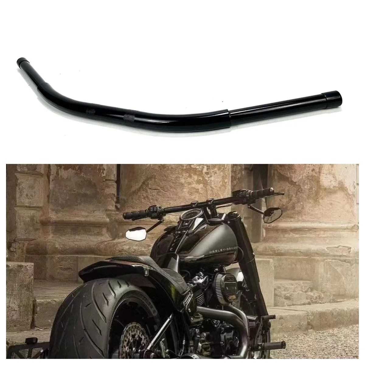 Motorcycle 1-1/4‘’ Drag Bar For Harley Breakout Fat Boy 2008-2024 FLSTF ...