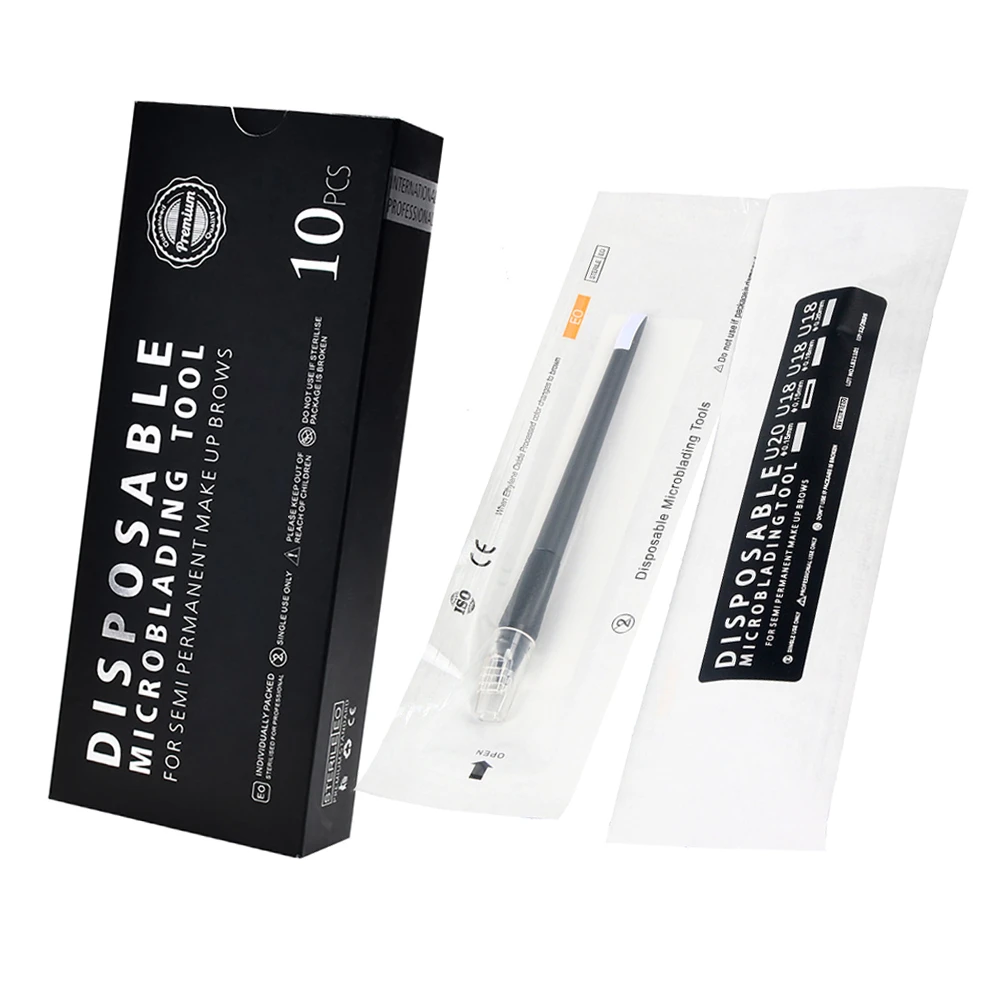 New Disposable Microblading Tools 0.15mm 18 Pins U-shape Microblading ...