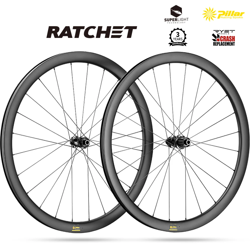 2023 RYET Disc Brake Ratchet Hub GRAVEL Carbon Wheelsets Tubeless Ready ...