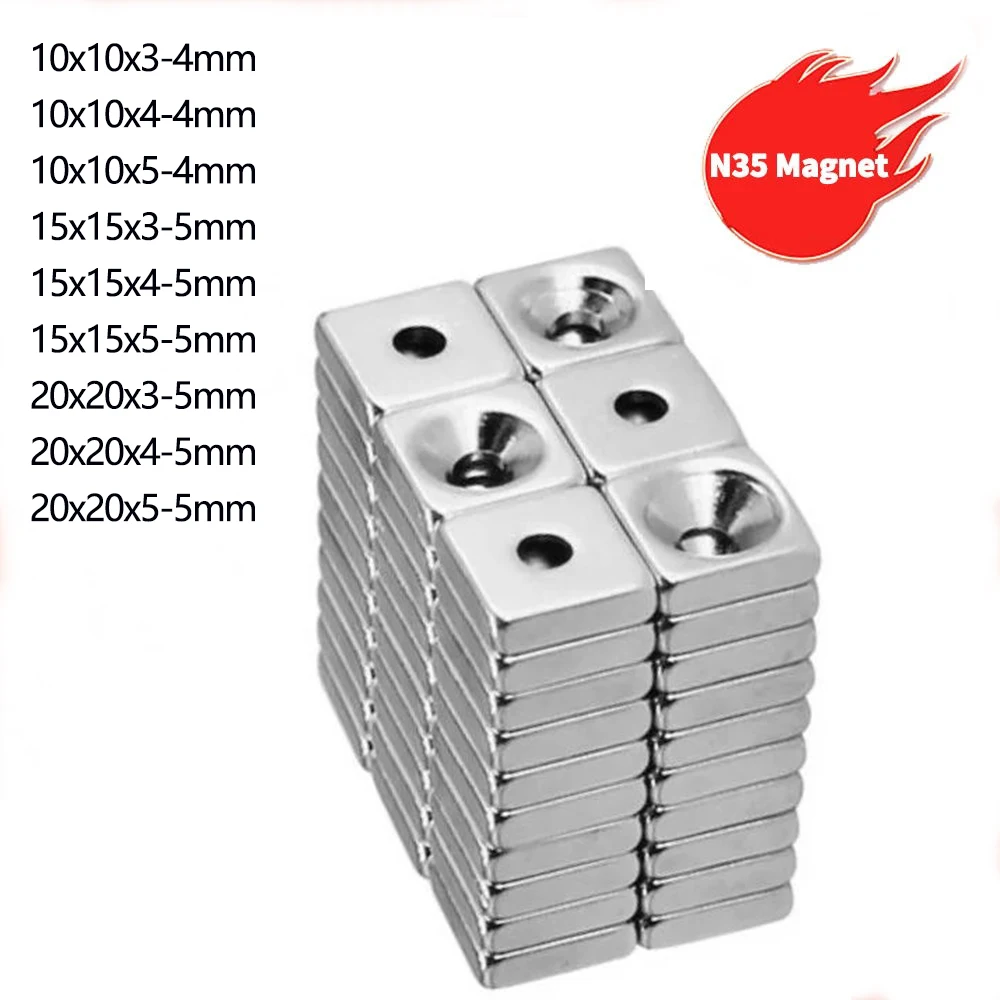 10x10x3-4-Square-Magnets-Countersunk-10x10x4-4-Neodymium-Magnet-15x15x5 ...
