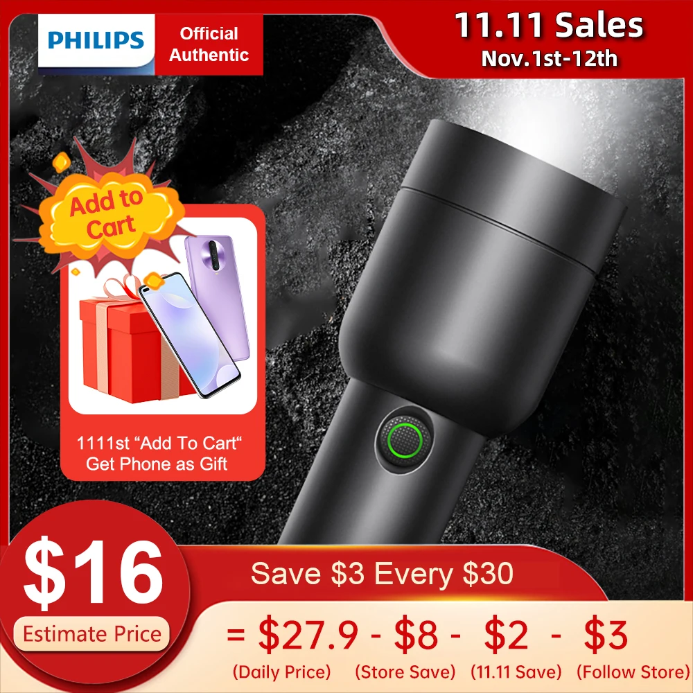 Philips Sfl1236 Protable Flashlight Powerful Rechargeable Led ...