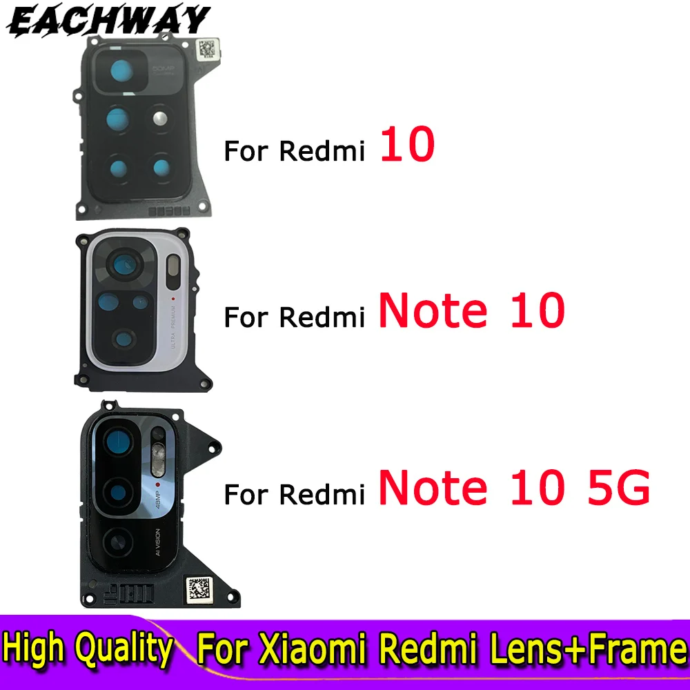 Note 10 Camera Lens For Xiaomi Redmi Note 10 5G Camera Lens Glass With ...