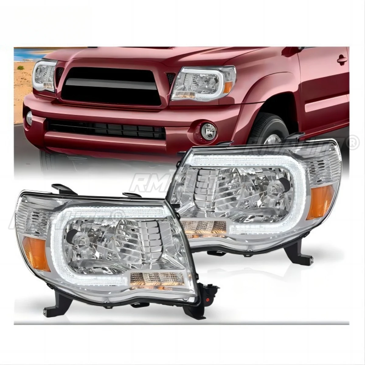 Left Right Fog Lamp LED Daytime Light Front LED Headlamp Assembly Wide ...