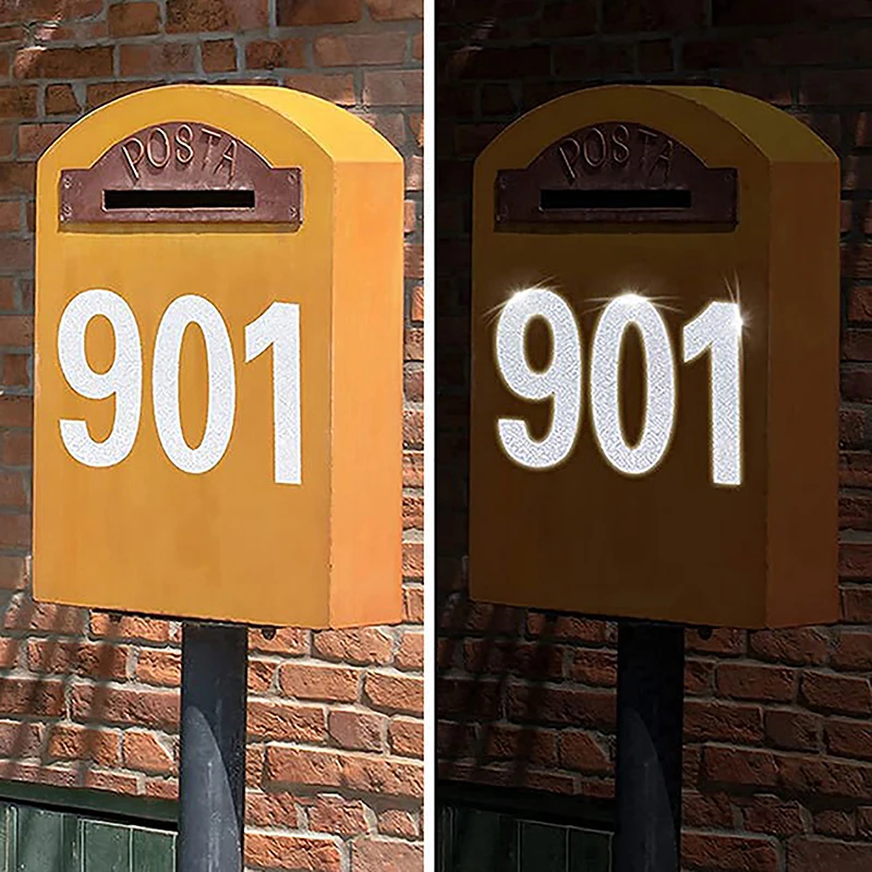 0-9-Car-License-Plate-Reflective-Number-Label-Stickers-Waterproof ...