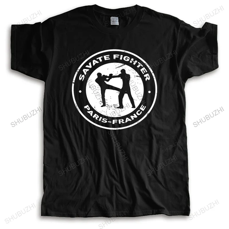 Hot sale summer new t-shirt men crew neck tshirts SAVATE FIGHTER PARIS ...